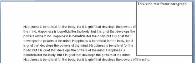 Office Open Xml Ooxml Wordprocessingml Text Frames